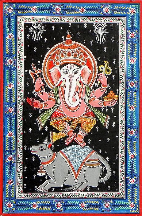 Ganesha Patachitra on Patti