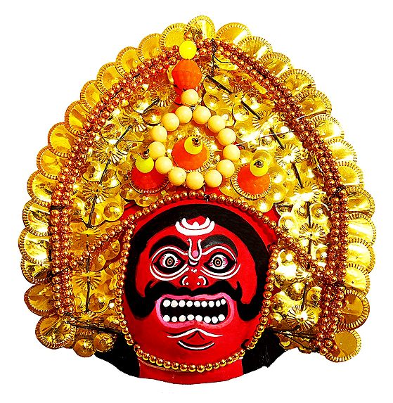 Papier Mache Chhau Dance Mask for Wall Decoration