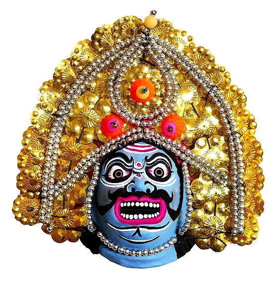 Papier Mache Chhau Dance Mask for Wall Decoration