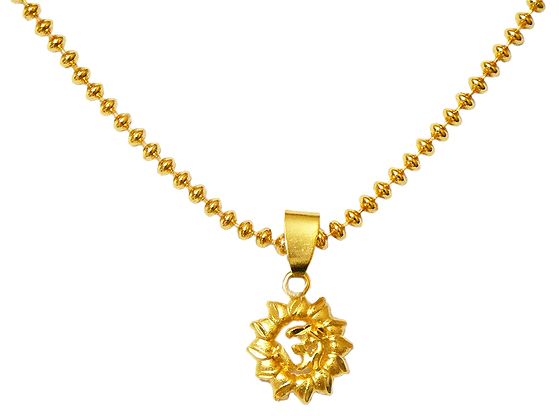 Gold Plated Chain with Om Pendant