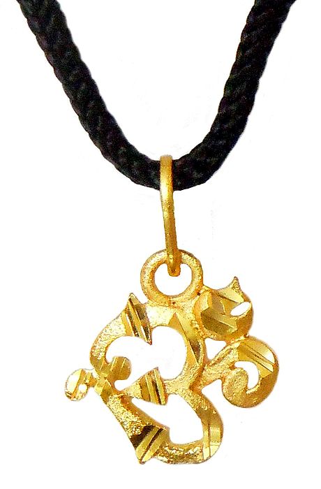 Gold Plated Chain with Om Pendant - Length - 21 inches