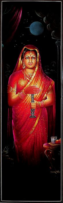 Lady with Lamp - Unframed Poster