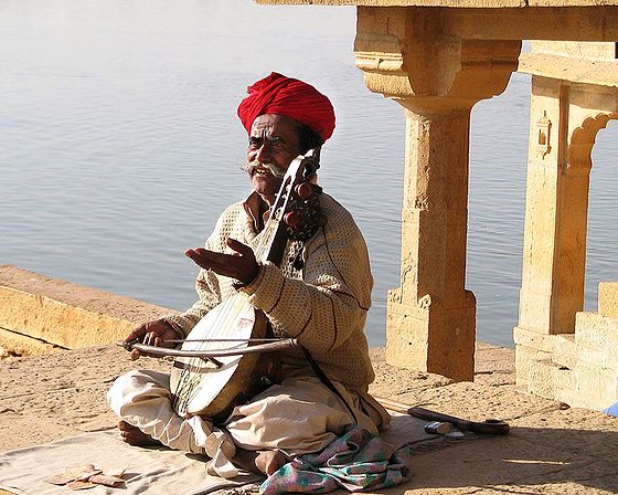 Folk Singer from Rajasthan - Photographic Print