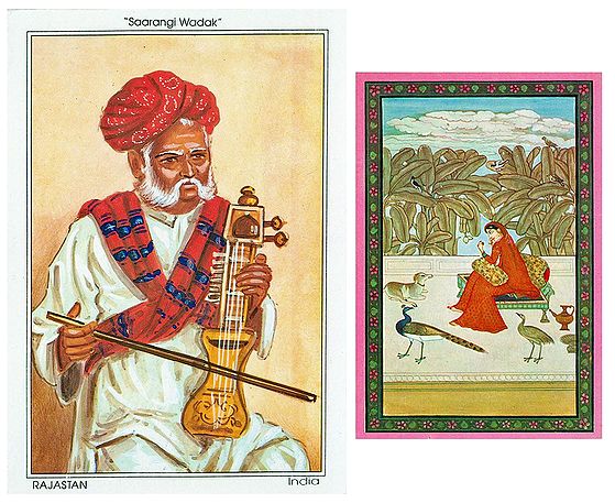 Buy Sarangi Player and Ragini Postcards