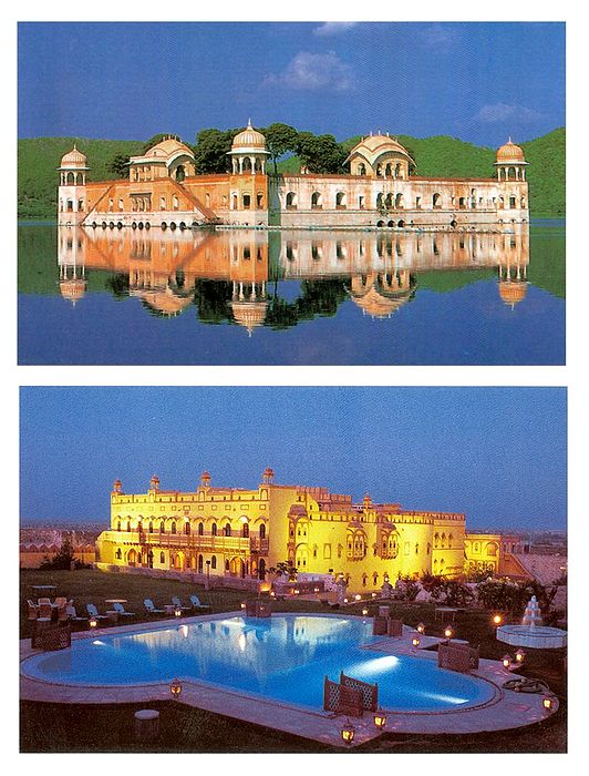 Jal Mahal and Khimsar Fort Hotel at Rajasthan