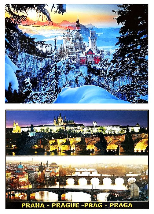 Neuschwanstein Castle, Bavaria, Germany- 2 Postcards