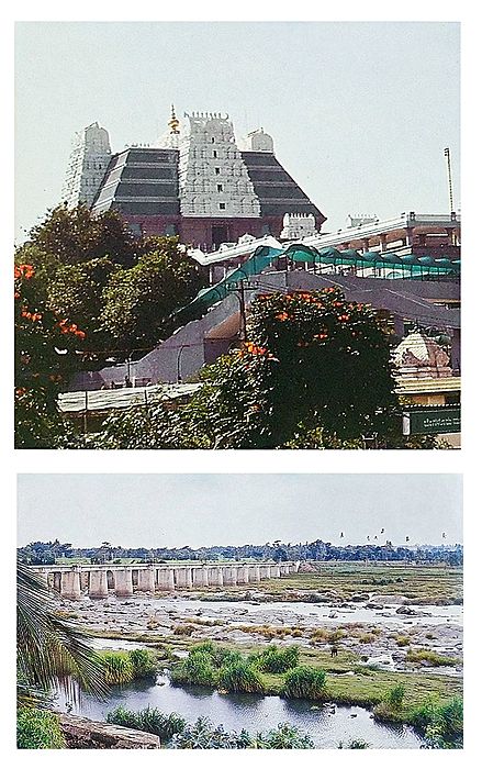Iskcon Temple and Cauvery, Bangalore - 2 Postcards
