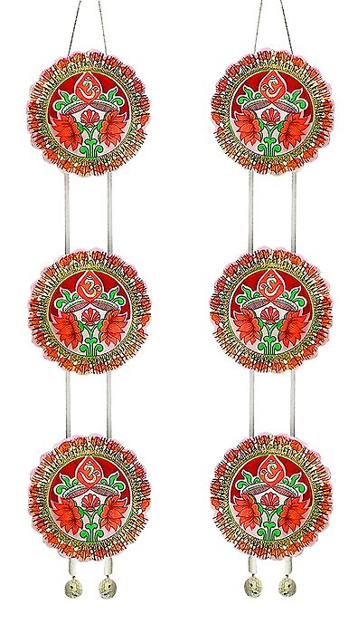 Pair of Paper Chandmala with Om for Deity