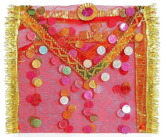 Red Net Chunni for Matarani