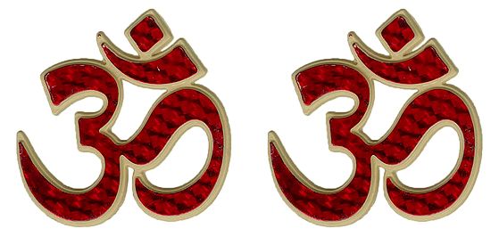 Red Acrylic Om Sticker