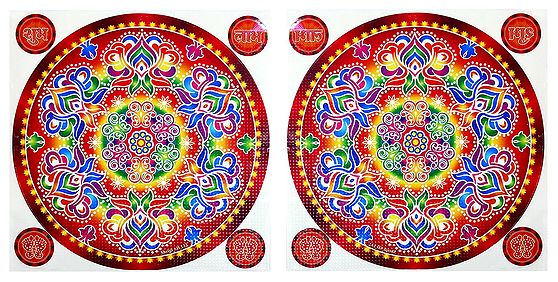Pair of Rangoli Stickers