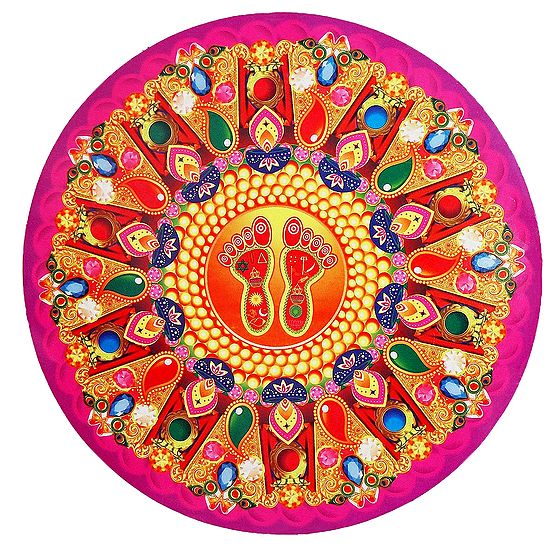 Diya Print on Paper Sticker