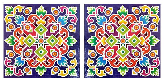 Square Sticker Rangoli