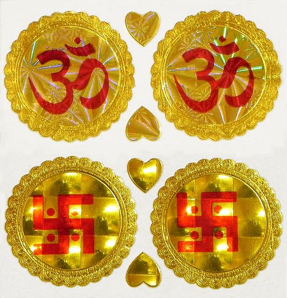 Om and Swastika (Auspicious Hindu Symbols)