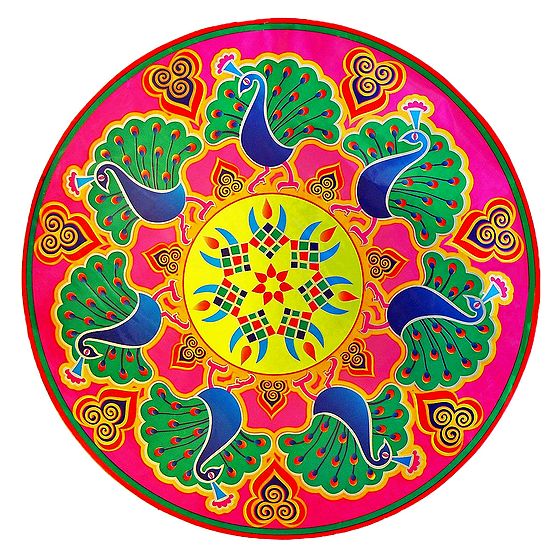 Glazed Paper Sticker Rangoli