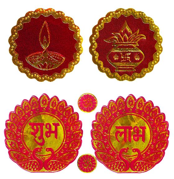 Kalash, Diya and Shubh Labh - Sticker
