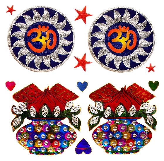 Om and Kalash Sticker