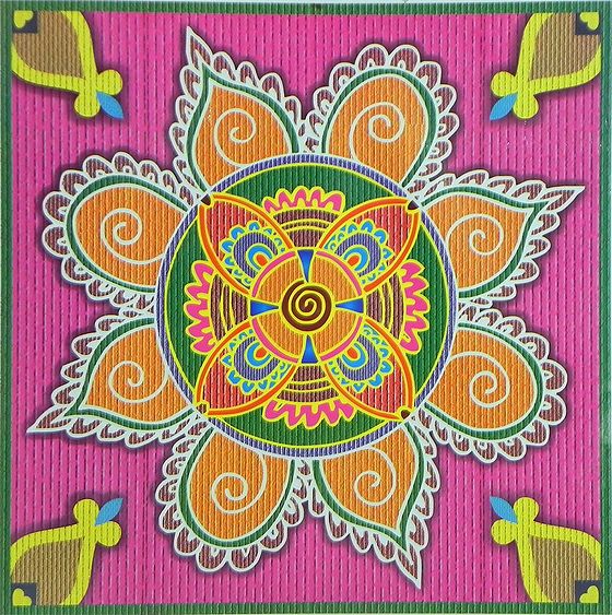 Sticker Rangoli Print on Glazed Paper