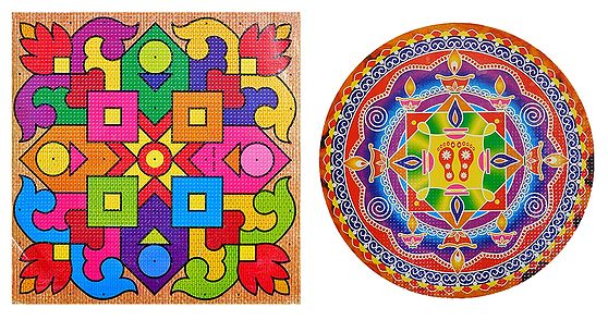 Pair of Rangoli Stickers