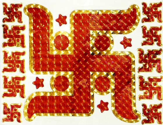 Hindu Symbol Swastik - Sticker - 10 x 7.75 inches