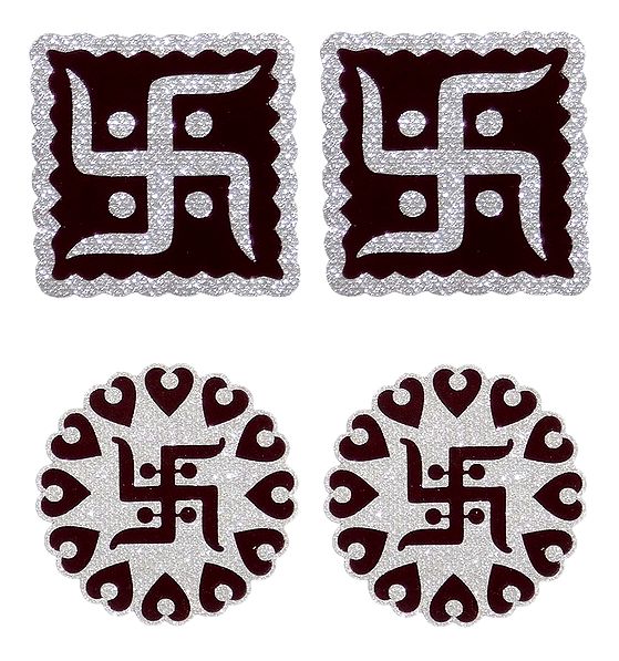 2 Pair of Sticker Swastika - Hindu Symbol