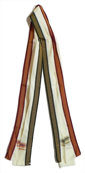 Angavastra with Maroon and Green Border