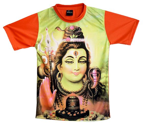 Shiva Family Print on Mens T-Shirt
