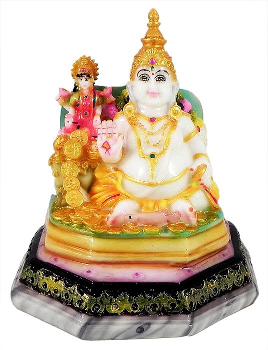 Statue of Kubera with Wife Riddhi