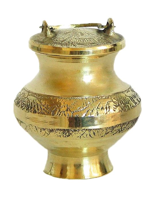 Kamandalu with Lid (Brass Container for Sacred Water)