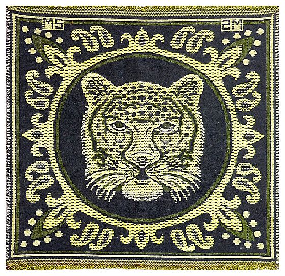 Reversible Tiger Face Cotton Ritual Mat