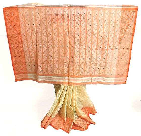 Bengal Tangail Saree with Dhakai Jamdani Design