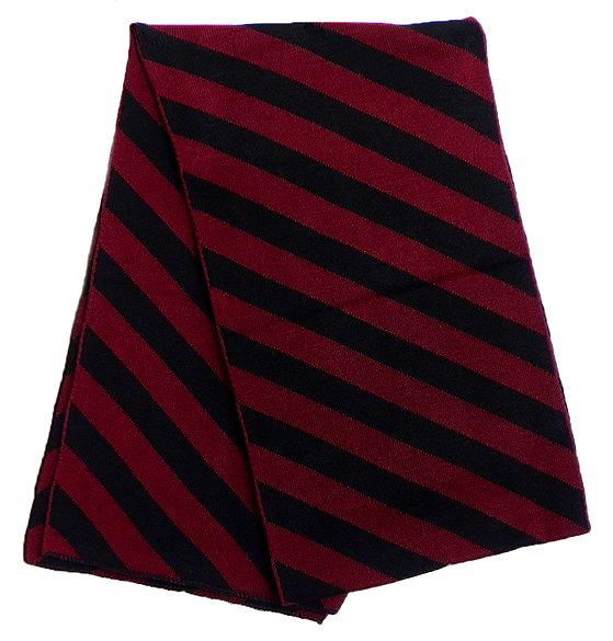 Red and Black Knitted Woolen Scarf