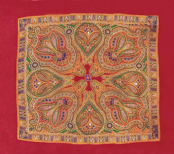 Printed Woolen Head Scarf