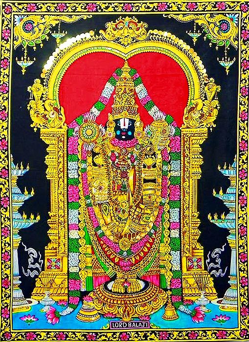Balaji - Print on Cloth with Sequin Work