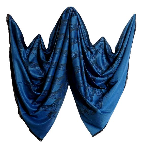 Blue Light Woolen Shawl - Online Shop