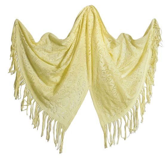 Fine Soft Light Woolen Yellow Stole