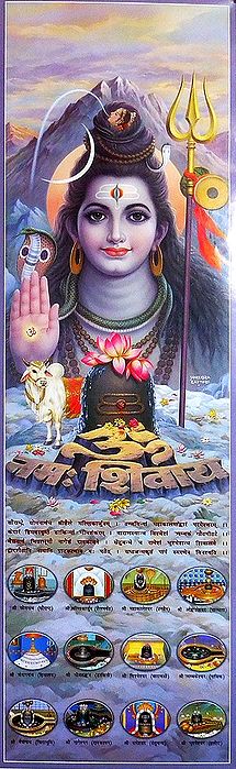Lord Shiva and 12 Jyotirlingas - Poster