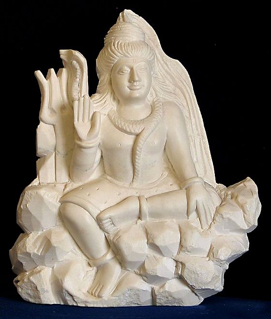 Lord Shiva Sitting on Mount Kailash