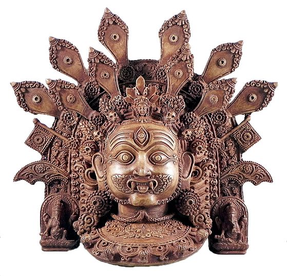 Wall Hanging Stone Dust Mahakala Mask for Decoration