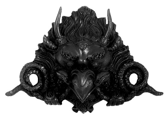 Black Garuda Face - Wall Hanging Stone Dust Mask