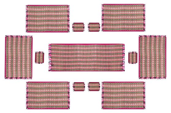 13 Pieces Dining Table Mats Made with Grass and Thread