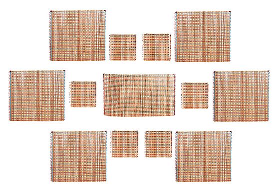 13 Pieces Dining Table Mats Made with Bamboo