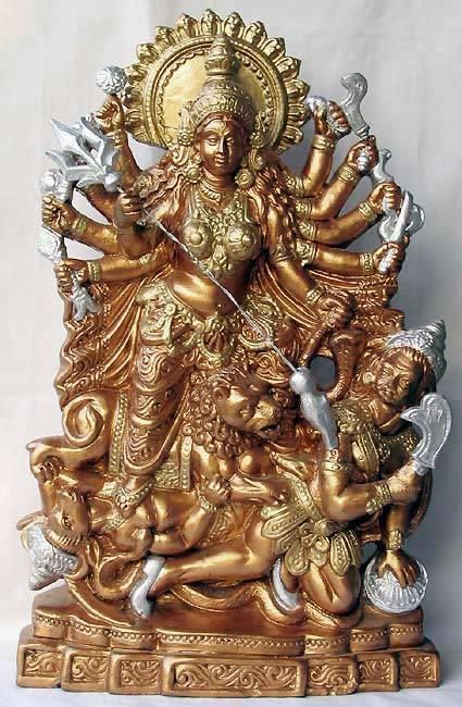 Durga Slaying Mahishasura