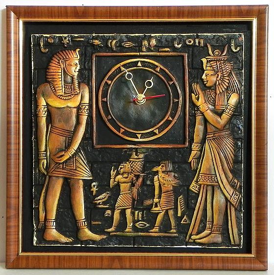 Battery Operated Wall Clock in a Decorated Terracotta Plate with ...