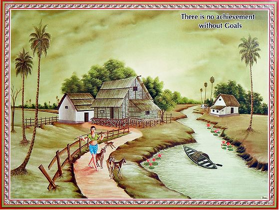 Village Scene Poster - Shop Online