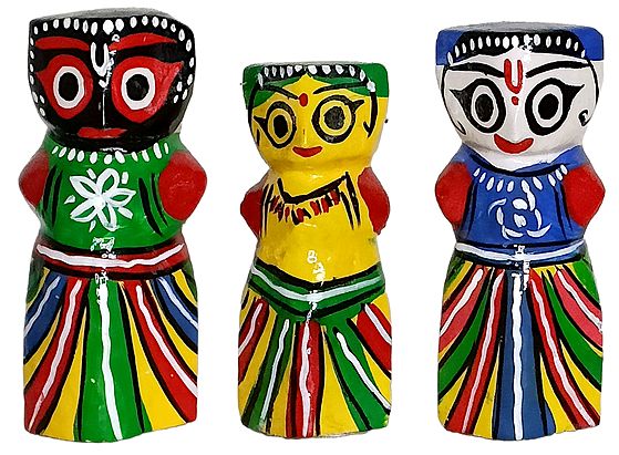 Miniature Jagannath, Balaram and Subhadra
